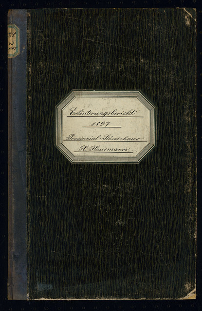 Hans Hausmann Provinzial-Ständehaus Erläuterungsbericht